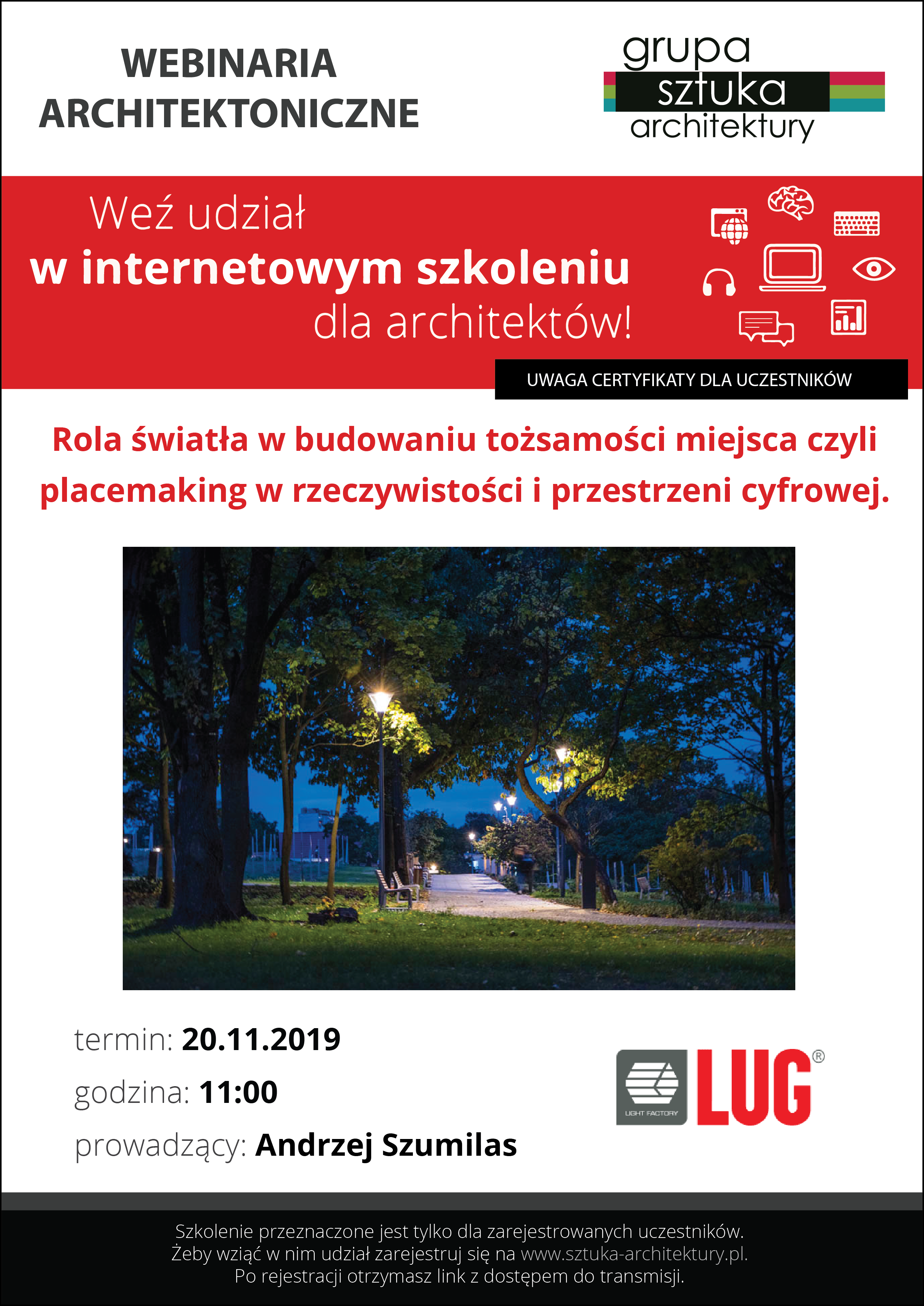 Webinarium LUG: Rola światła w budowaniu tożsamości miejsca - Sztuka architektury