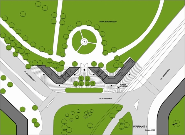 Nowy plac Wilsona - Sztuka architektury